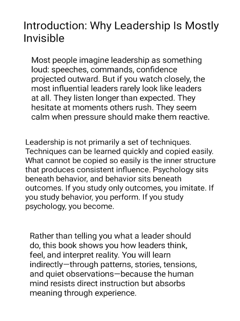The Psychology of Leadership | PDF
