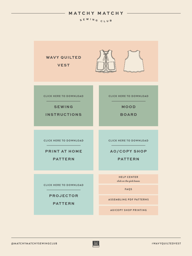 Wavy Quilted Vest Sewing Guide | PDF