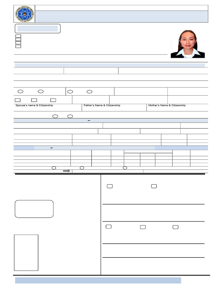 PRC Application Form for Licensure Exam | PDF | Justice | Crime & Violence