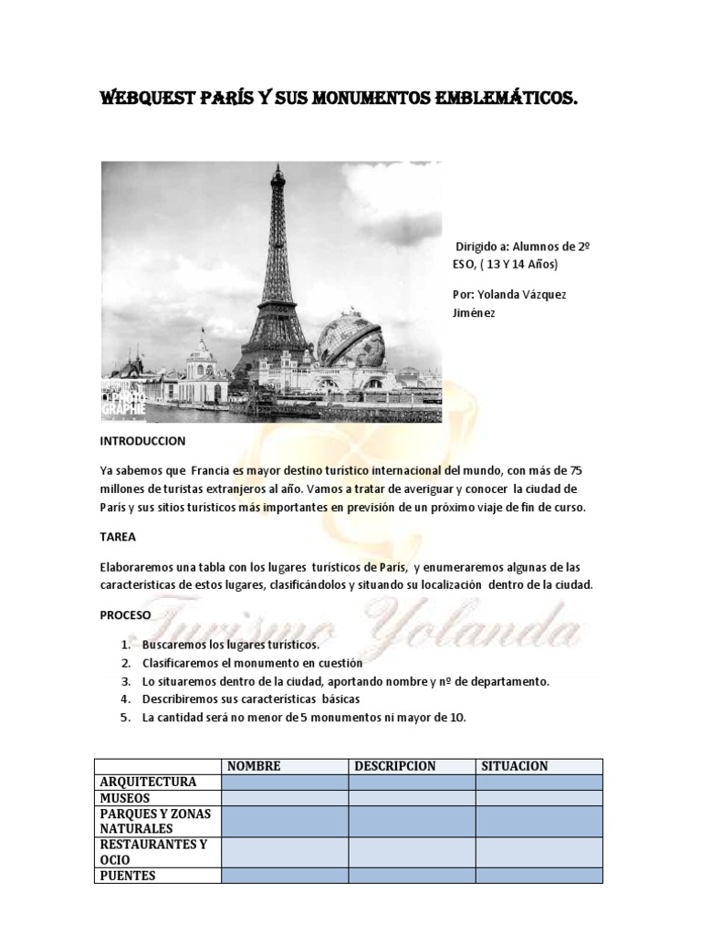 Monumentos Emblemáticos de París | PDF