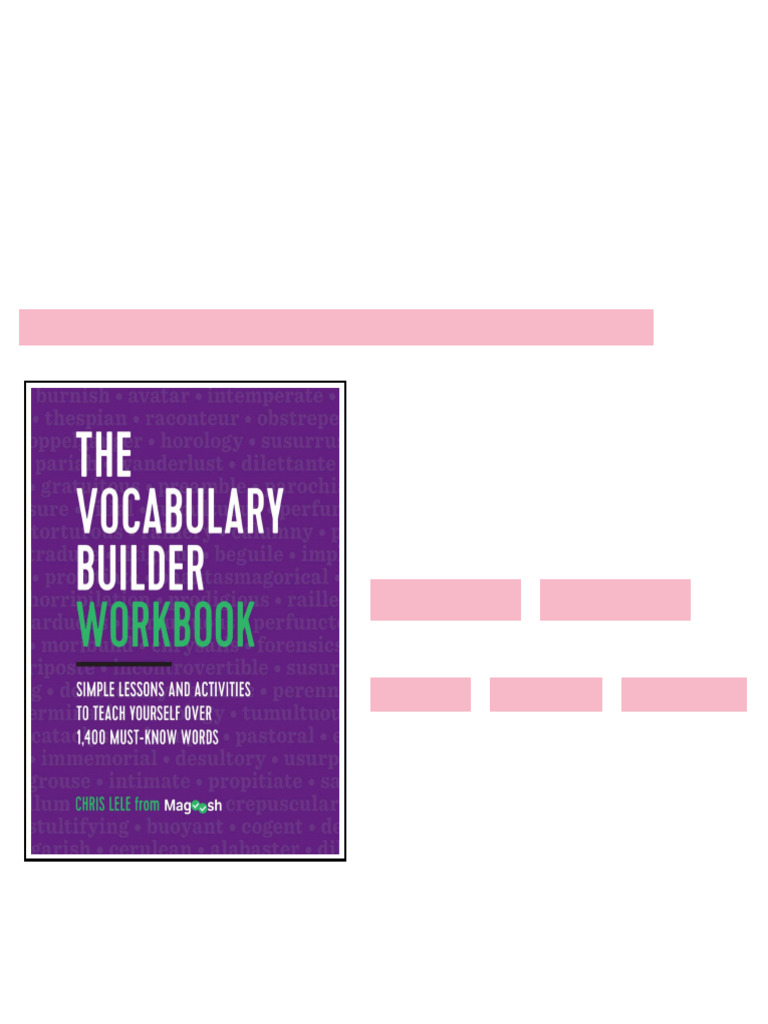 Vocabulary Builder Workbook Simple Lessons and Activities to TYourself ...