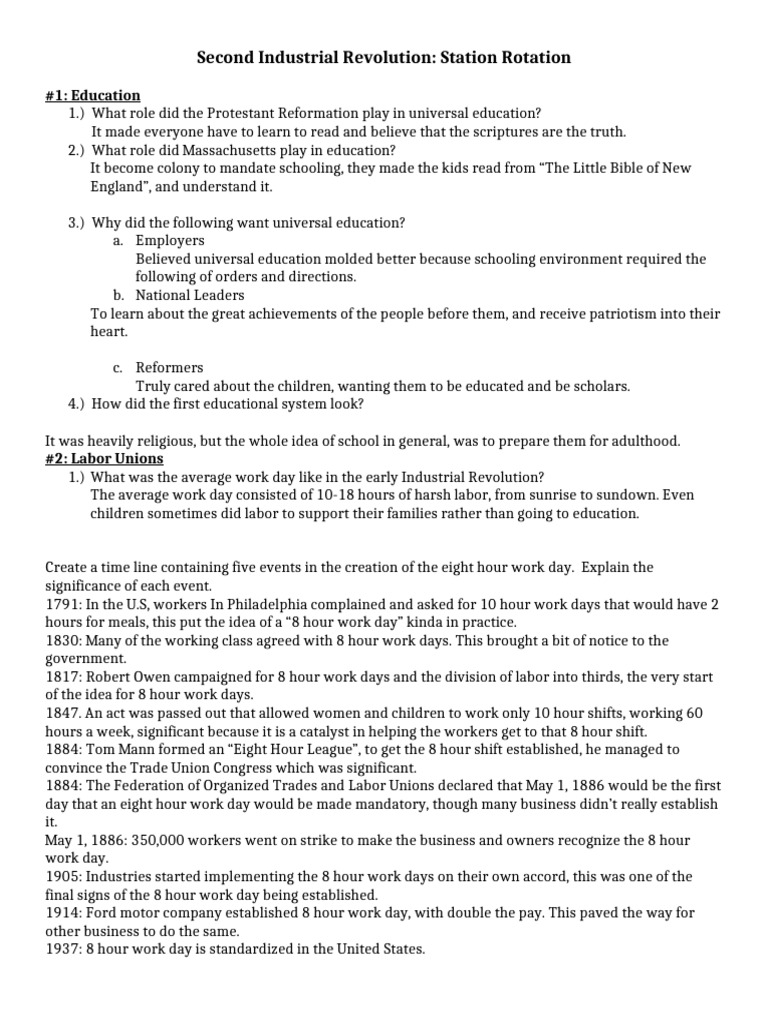 23-24 Industrail Rev Gallery Walk (1) | PDF | Labor | Labor Relations
