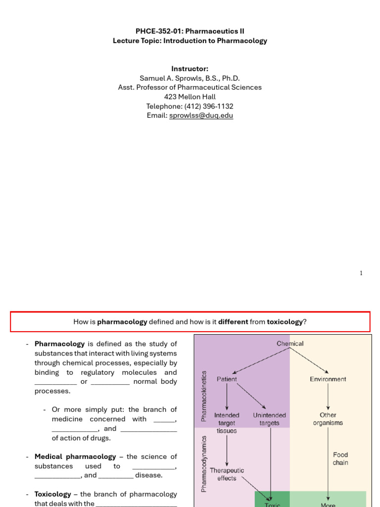 Introduction to Pharmacology Concepts | PDF | Receptor Antagonist ...
