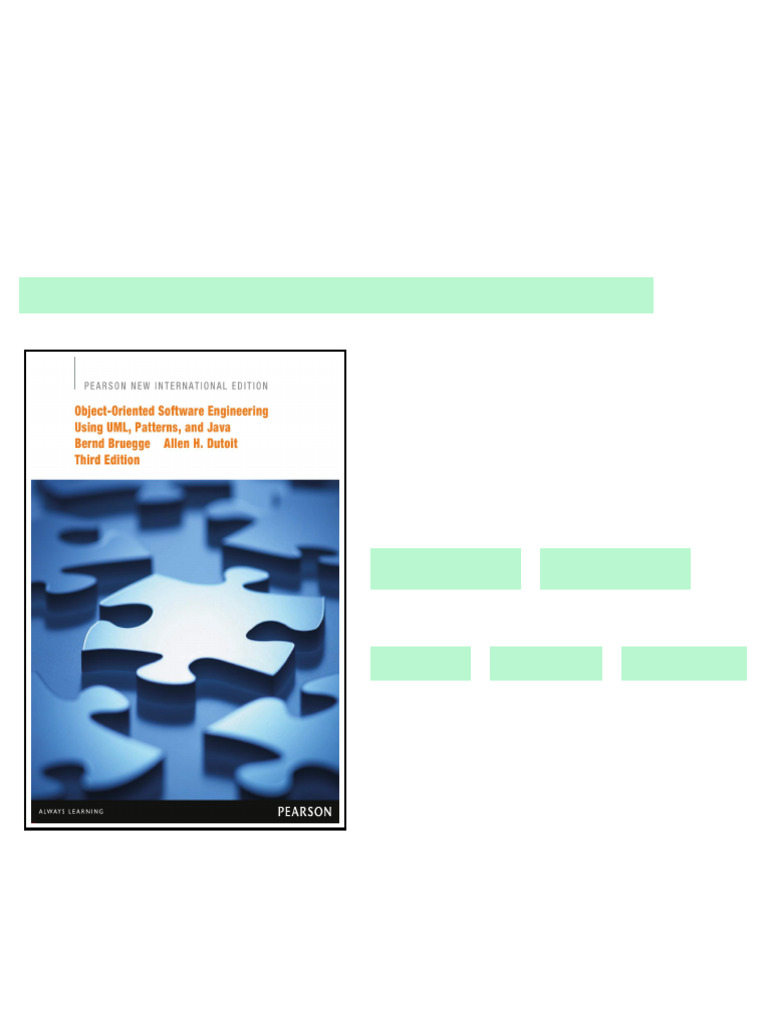 Object Oriented Software Engineering Using UML Patterns and Java 3 E full | PDF | Object ...