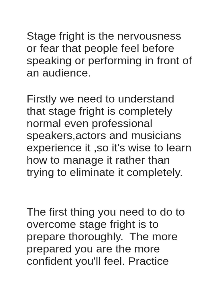 How to Overcome Stage Fright _251026_202208 | PDF