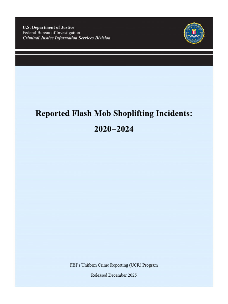 Reported Flash Mob Shoplifting Incidents 2020-2024 | PDF | Federal ...