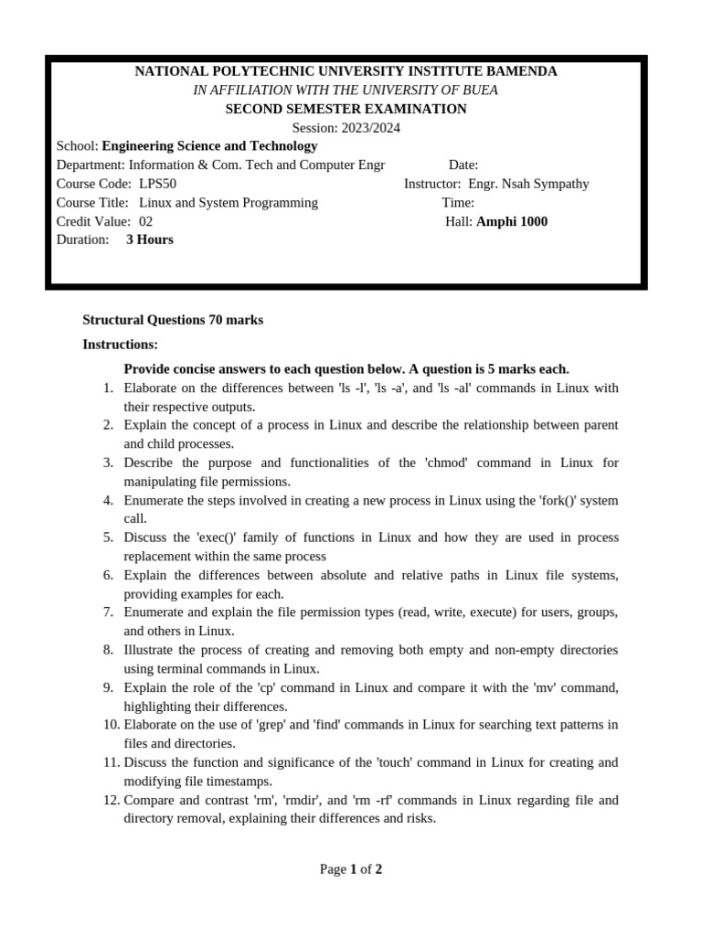 Linux and System Programming -1 | PDF | Computer File | Linux