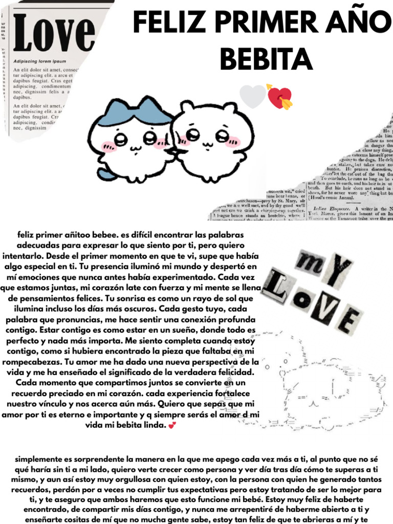 Presentación de Una Historia de Amor Para Tu Pareja Con Corazones ...