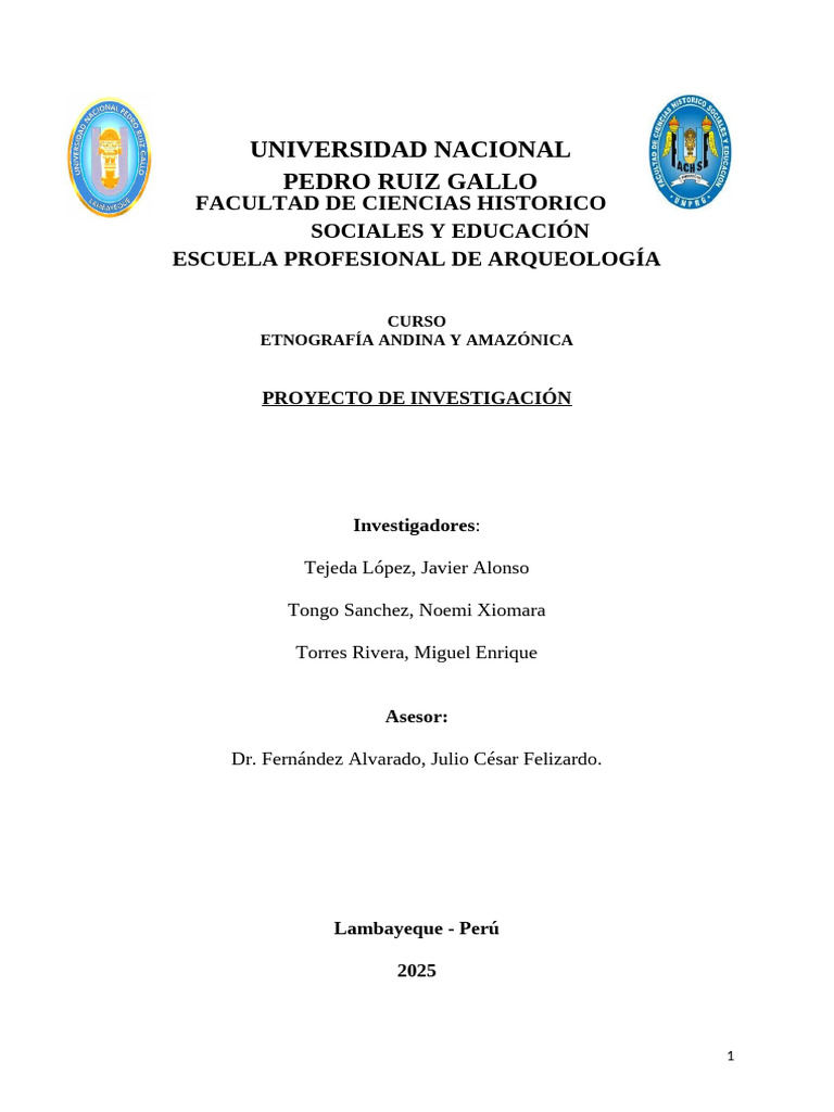 avance1 PROYECTO (1) | PDF | Rituales | Perú