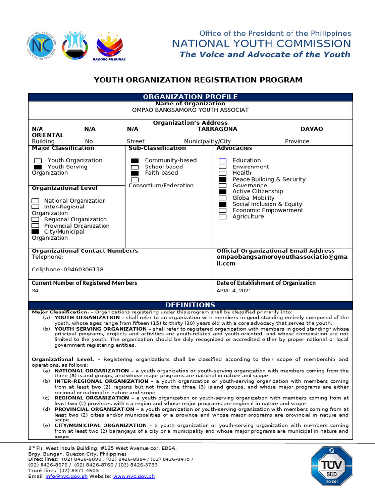 2024-YORP-Registration-Form-1 | PDF | Government | Justice