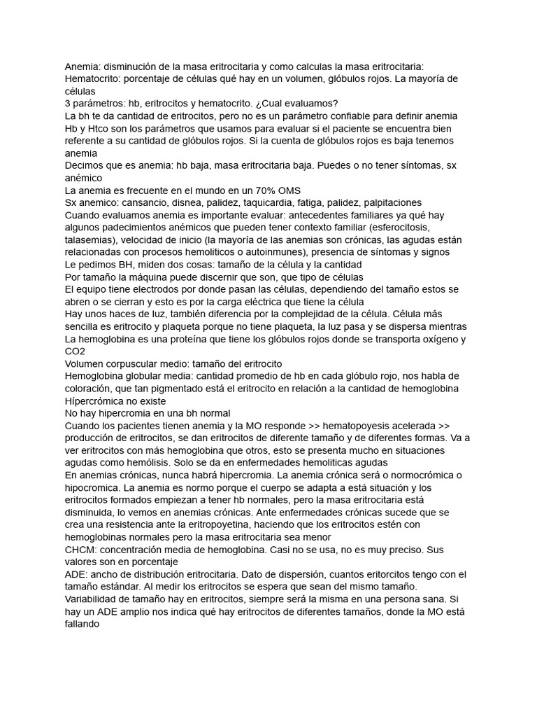 Anemia s | PDF | Glóbulo rojo | Anemia