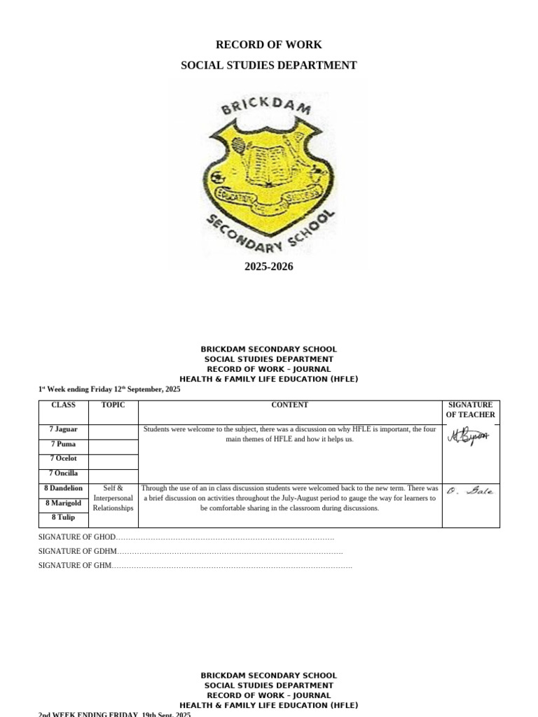 Hfle Record of Work | PDF | Adolescence | Harassment