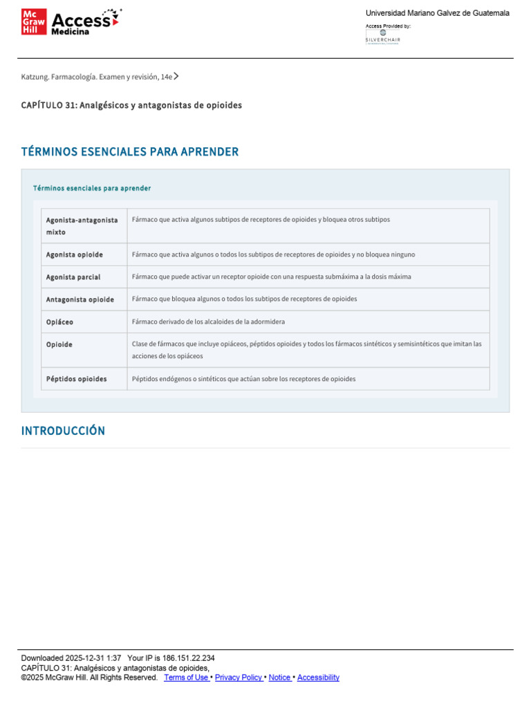 CAPÍTULO 31_ Analgésicos y antagonistas de opioides (1) | PDF | Opioide ...