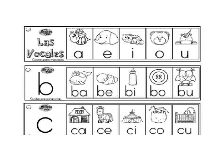VOCALES CON SILABAS | PDF