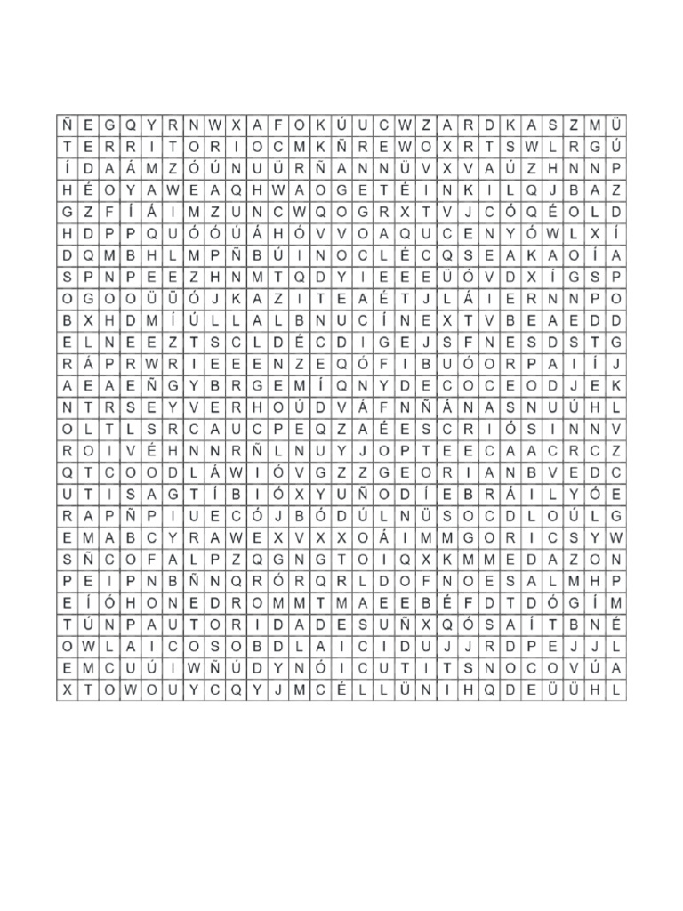 Sopa de Letras: Palabras Clave VI Unidad | PDF