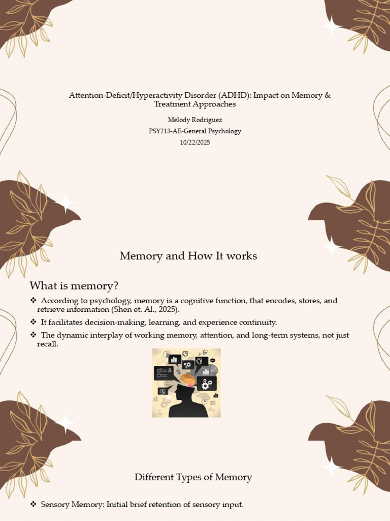 ADHD's Effects on Memory and Treatment | PDF | Attention Deficit ...
