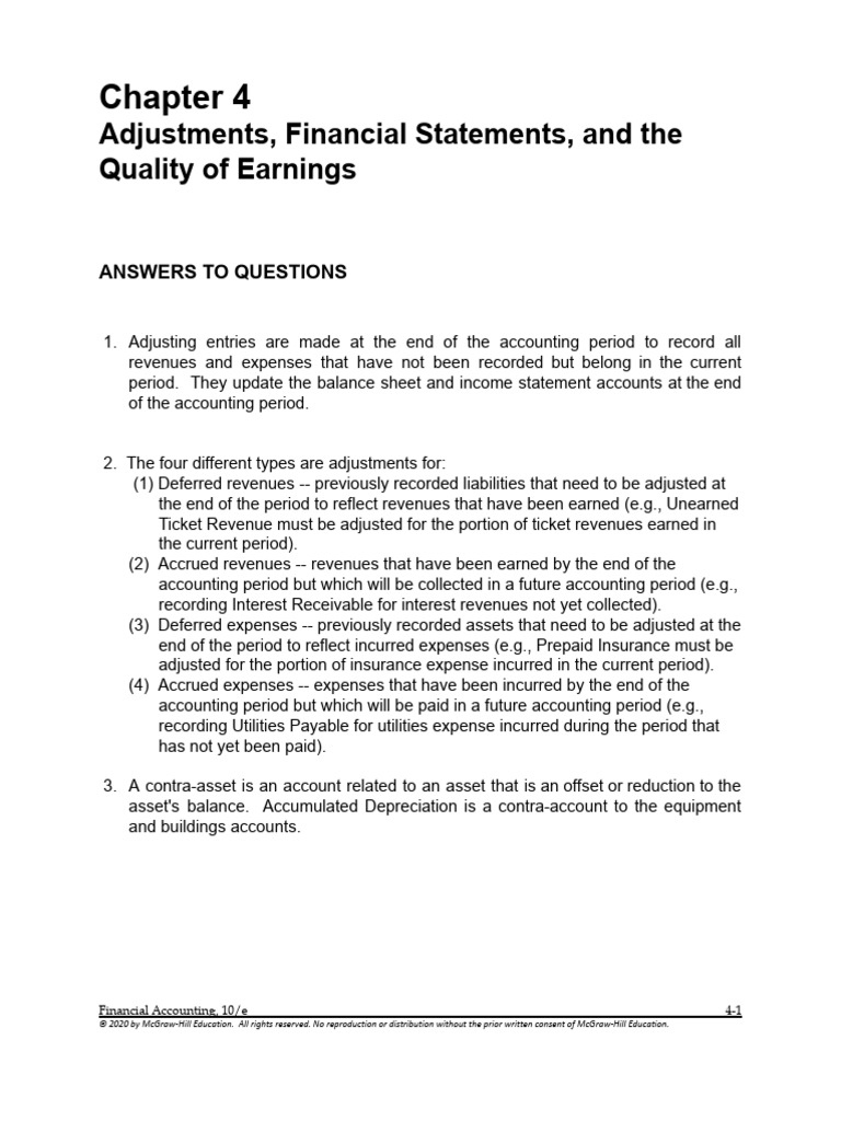 Libby 10e Ch04 SM.doc | PDF | Expense | Accrual