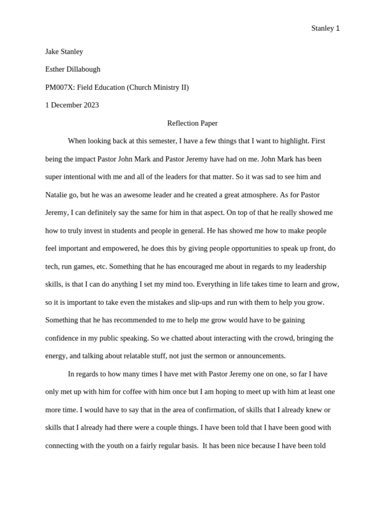 Reflection on Church Ministry Growth | PDF