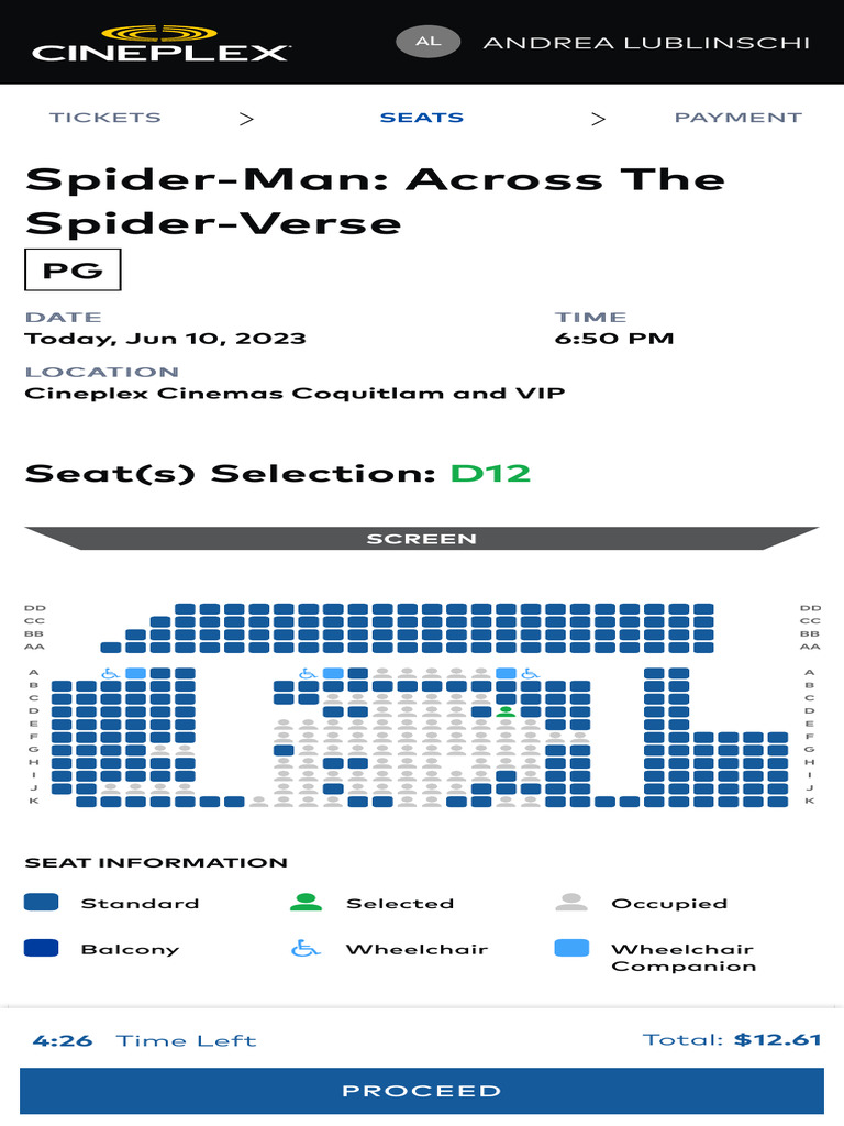 Select Seats - Cineplex Ticketing Mvc | PDF