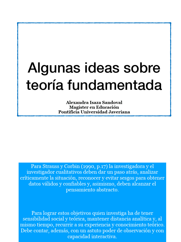 Teoría Fundamentada y Análisis Cualitativo | PDF | Maestros | Evaluación