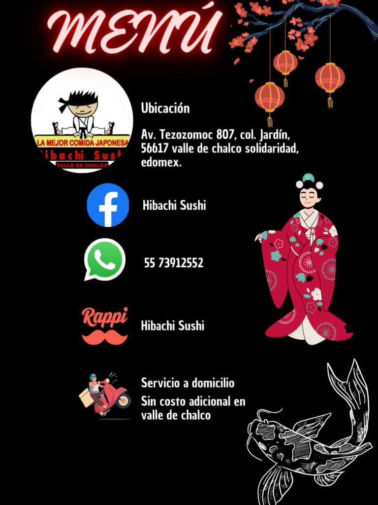 Menu Restaurante Llamativo Negro Mostaza (Volantes (Vertical))_20240716 ...