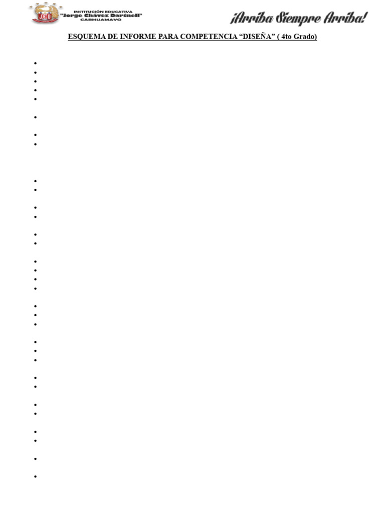 Esquema de Informe Para Competencia | PDF