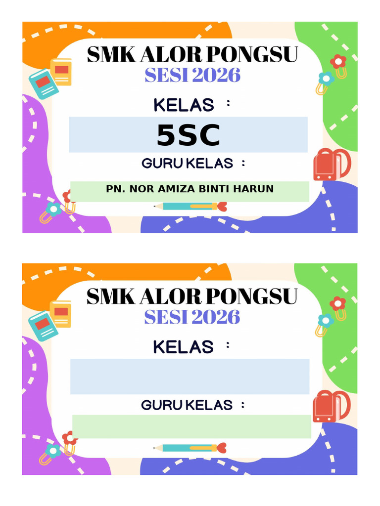 Label Fail Kelas | PDF