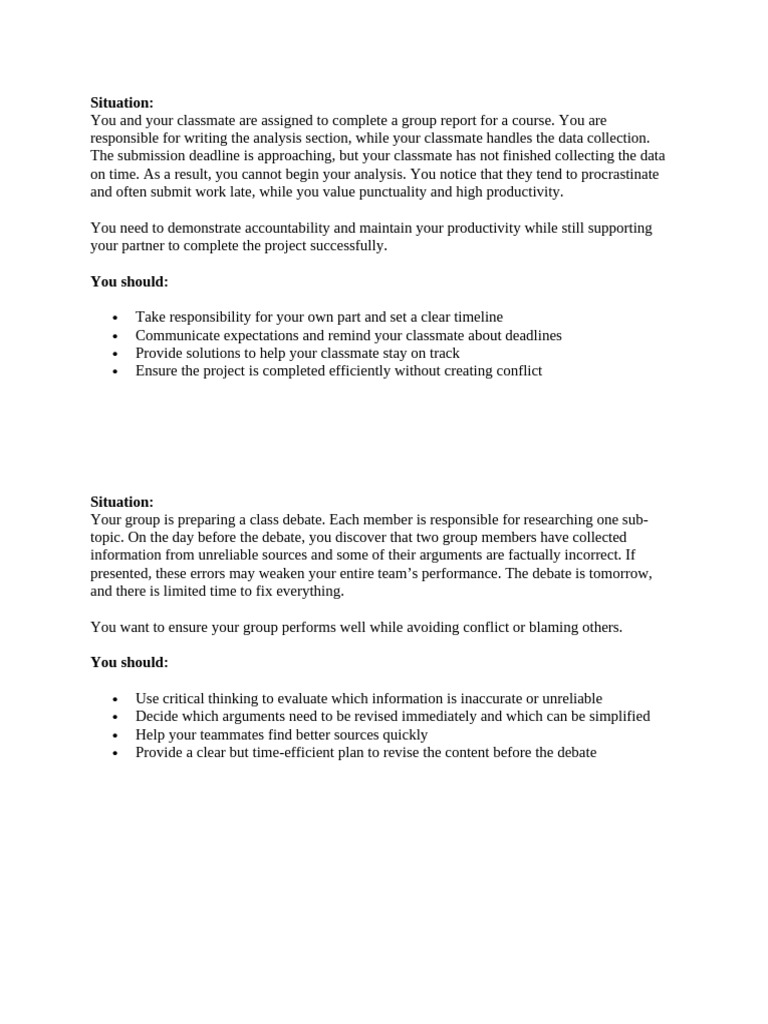 Situation 21 Cent Skills | PDF