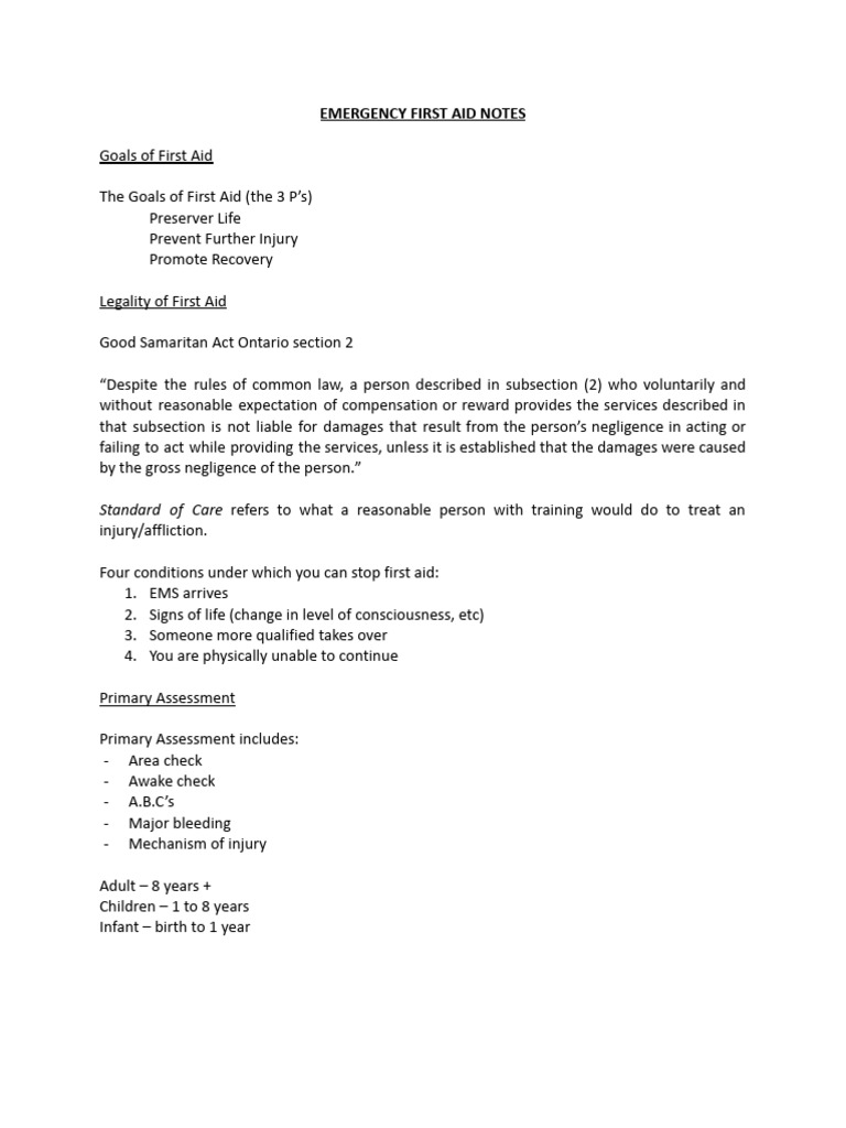 Essential Emergency First Aid Guide | PDF | Cardiopulmonary ...