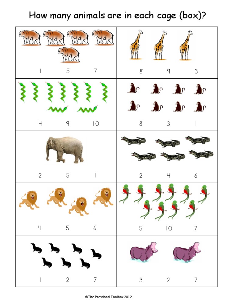How Many Zoo Animals | PDF