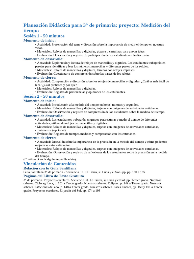 planeacion-didactica-reloj y eclipse corta (1) | PDF | Astronomía
