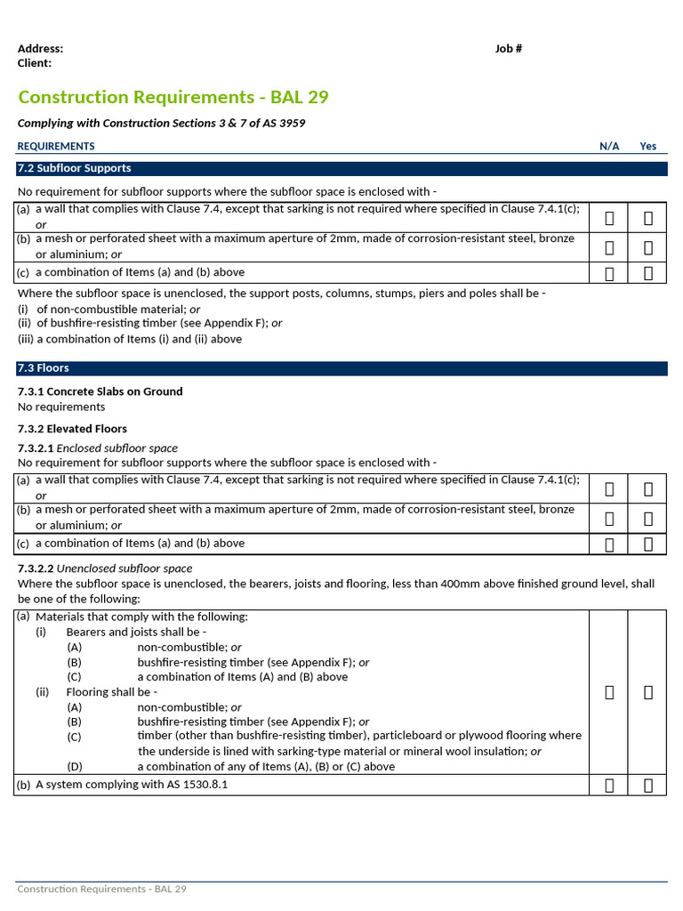 BAL 29 Construction Requirements Guide | PDF | Door | Roof