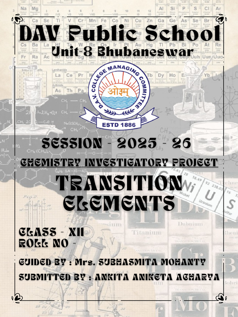 Chemistry Project .PDF | PDF | Periodic Table | Actinide