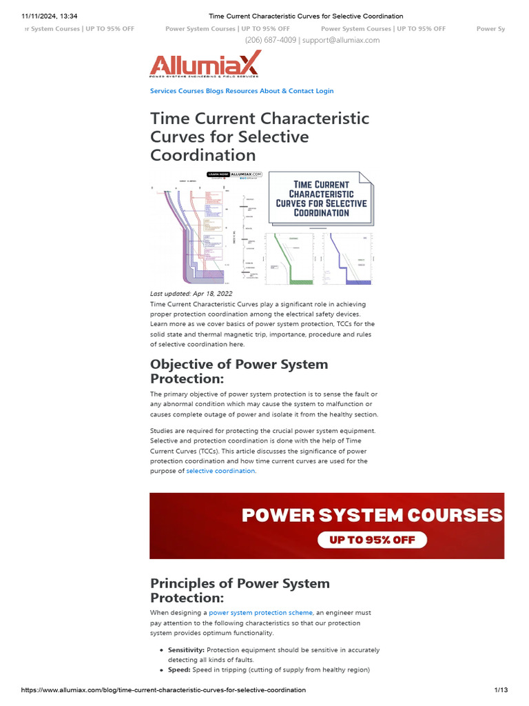 Time Current Characteristic Curves for Selective Coordination | PDF ...