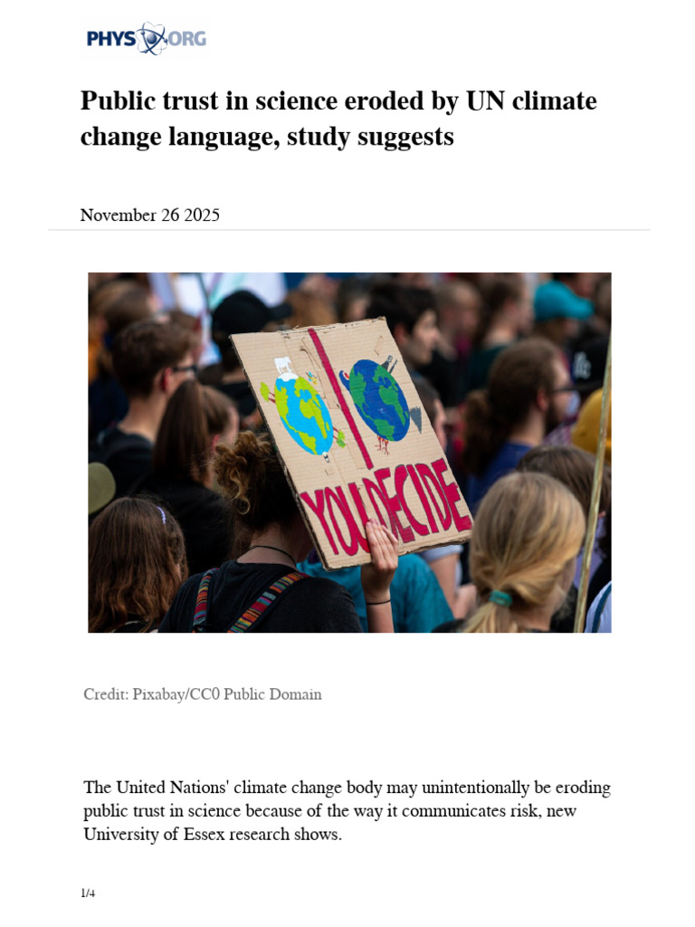 2025 11 Science Eroded Climate Language | PDF | Intergovernmental Panel ...
