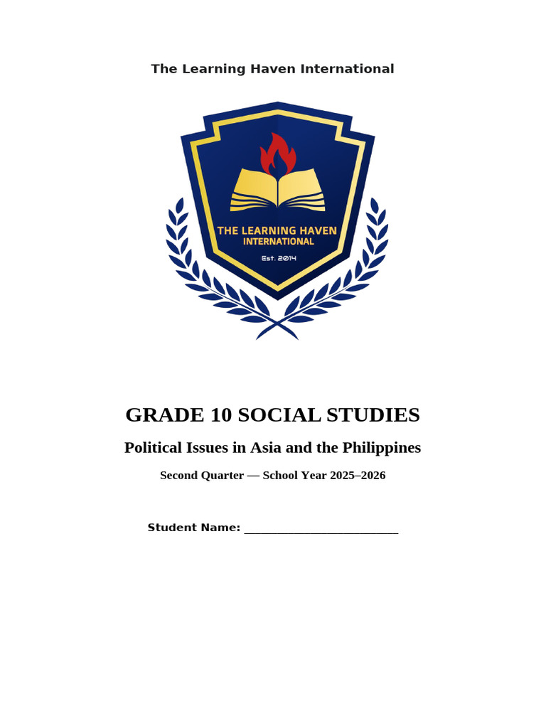 Grade 10 Social Studies: Political Issues in Asia | PDF