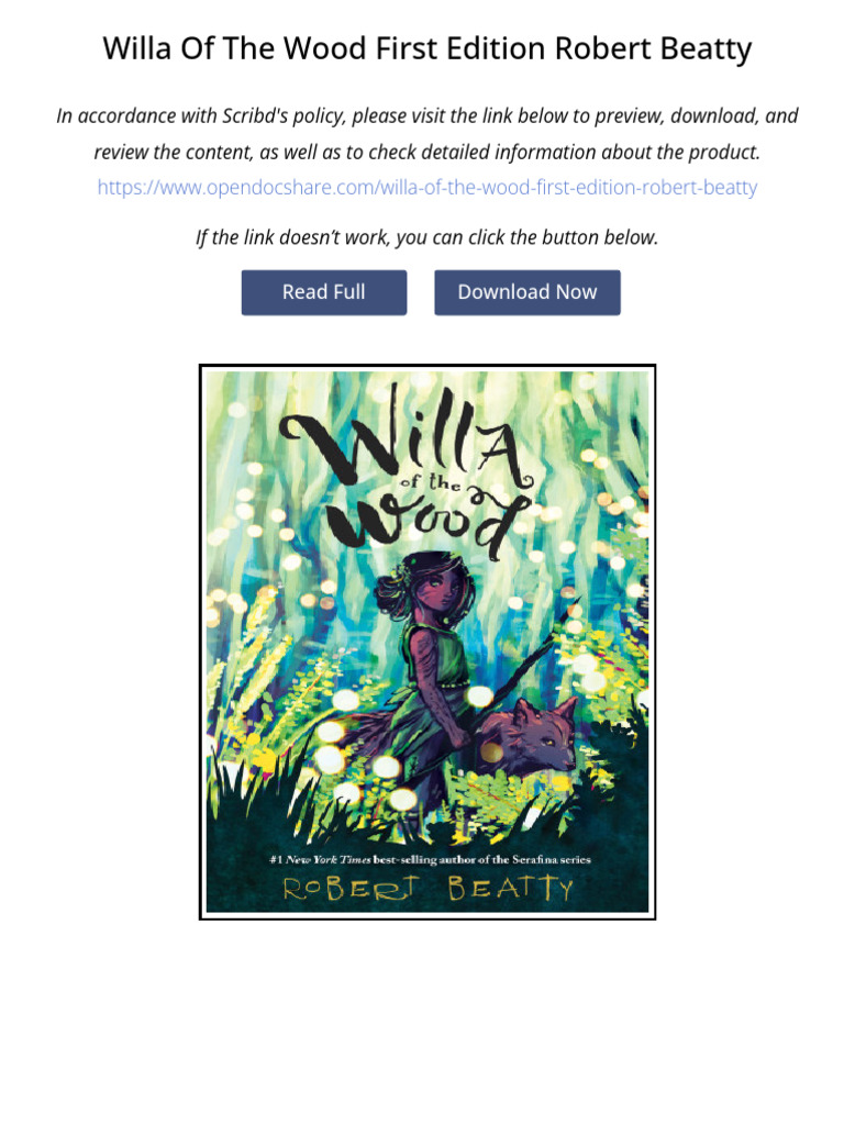 Willa of the Wood First Edition Robert Beatty | PDF