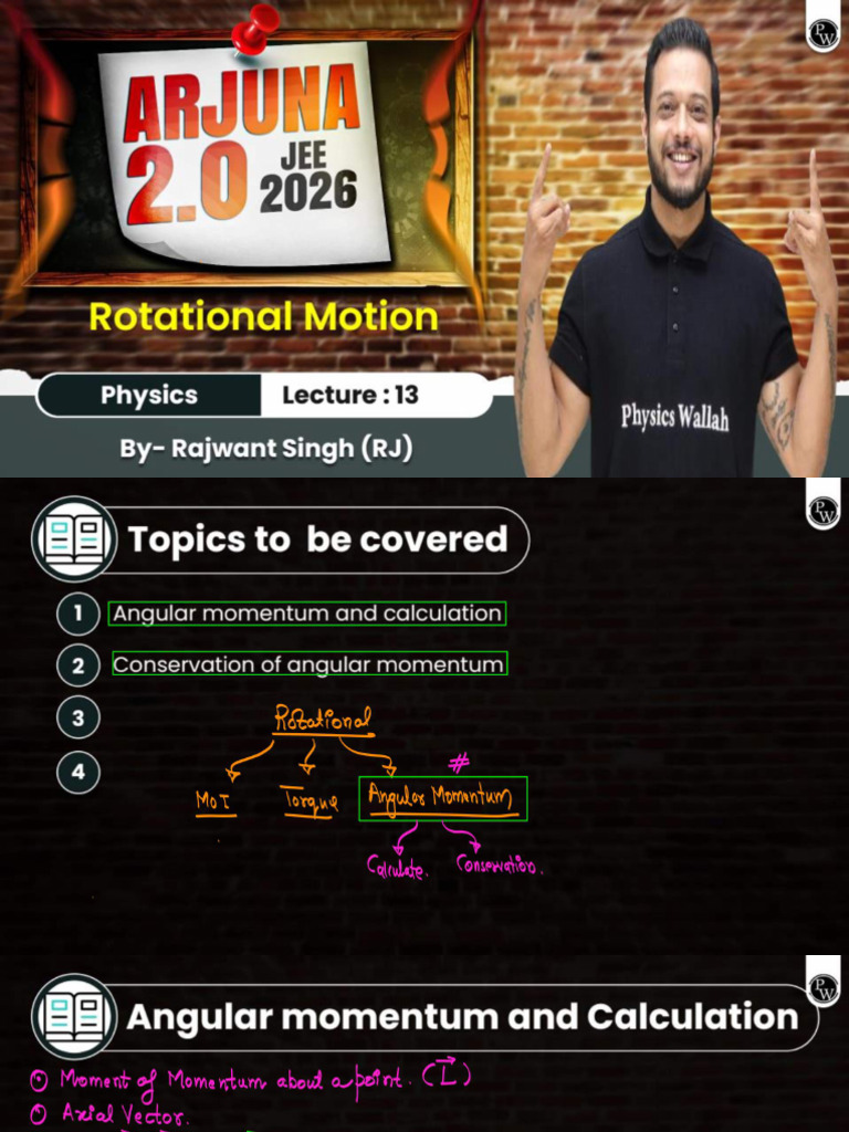 Rotational Motion 13 - Class Notes | PDF