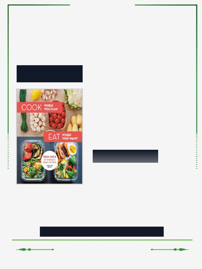 Cook When You Can Eat When You Want Caroline Pessin eBook simplified ...