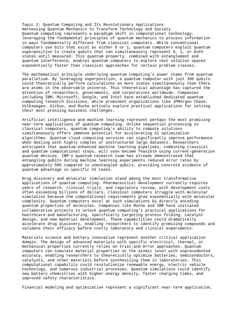 Topic 2 Quantum Computing and Its R | PDF | Quantum Computing | Machine ...
