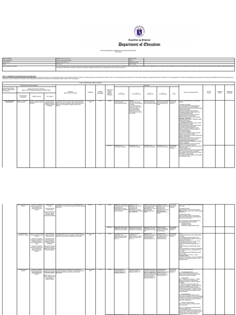 OPCRF_School-Heads_Career-Stage-3 | PDF | Governance | Policy