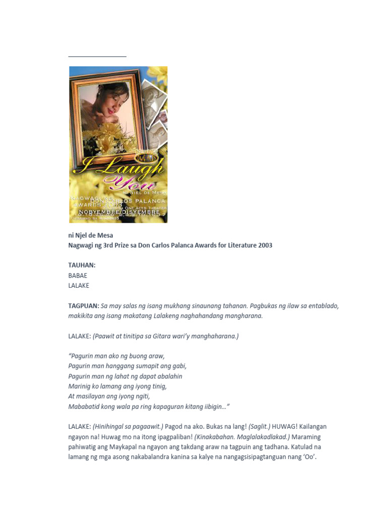 1-Act Play-I Laugh You | PDF