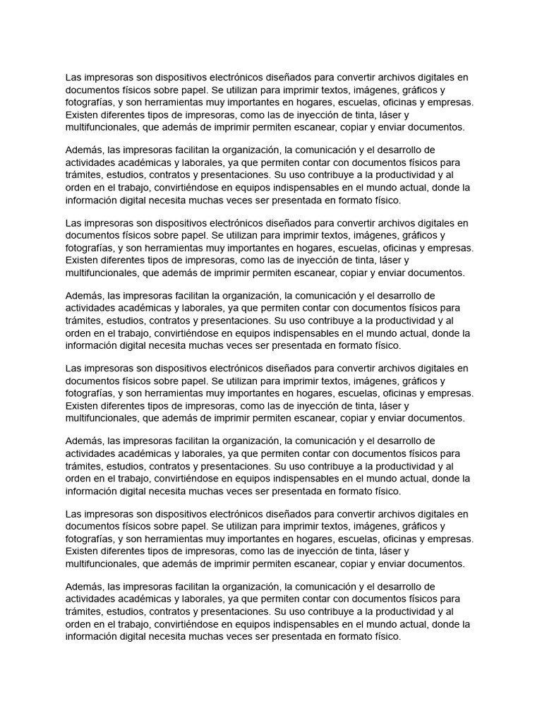 INFO DE IMPRESORAS | PDF | Impresora (Computación) | Imprenta
