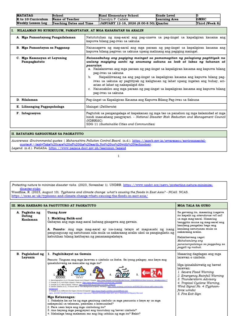 GMRC 5 DLL - Q3 - W8 | PDF