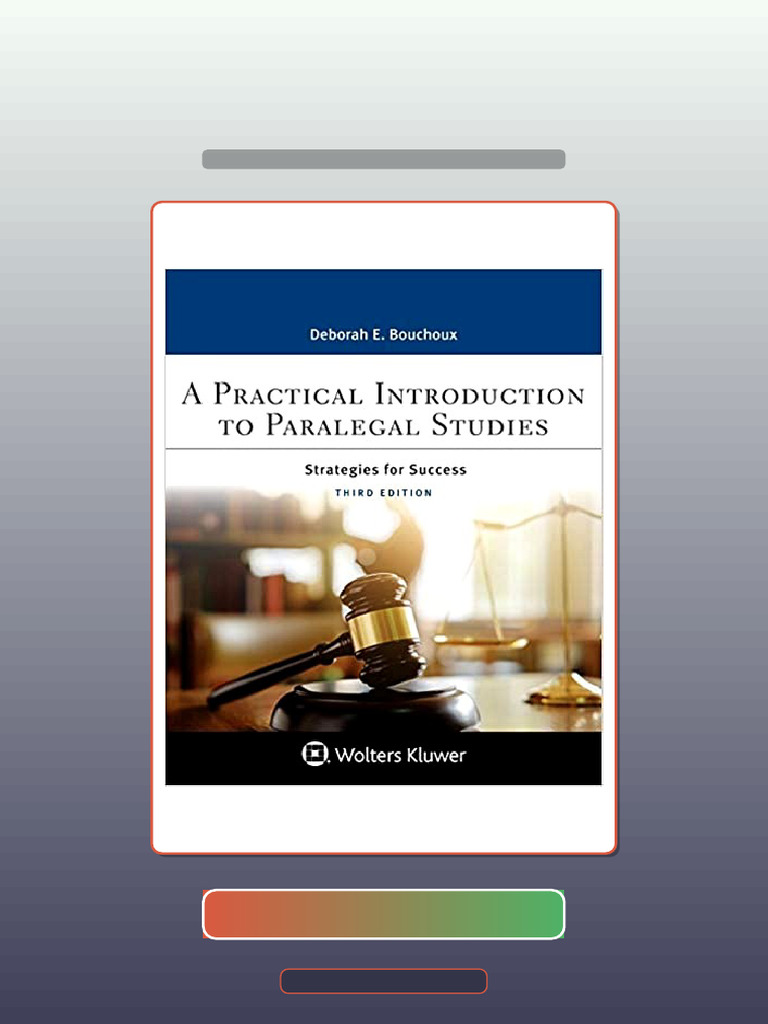 A Practical Introduction to Paralegal Studies 3rd Edition by Deborah E ...
