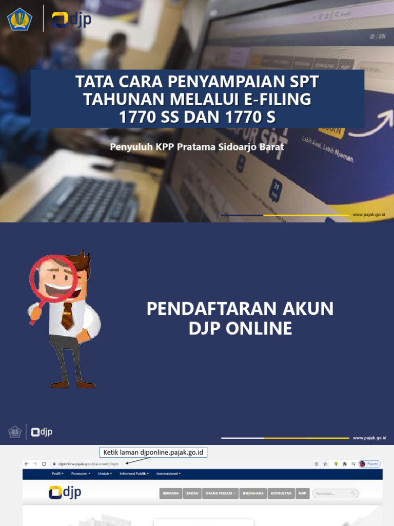 Panduan E-Filing SPT 1770 SS dan S | PDF