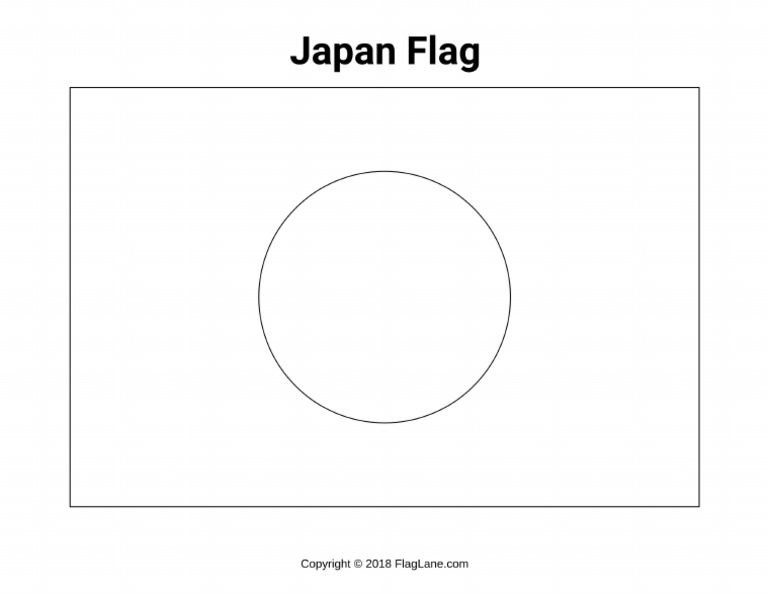 Japanese Flag Coloring Page | PDF