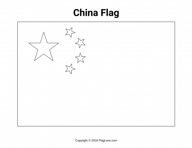 Chinese Flag Coloring Page | PDF