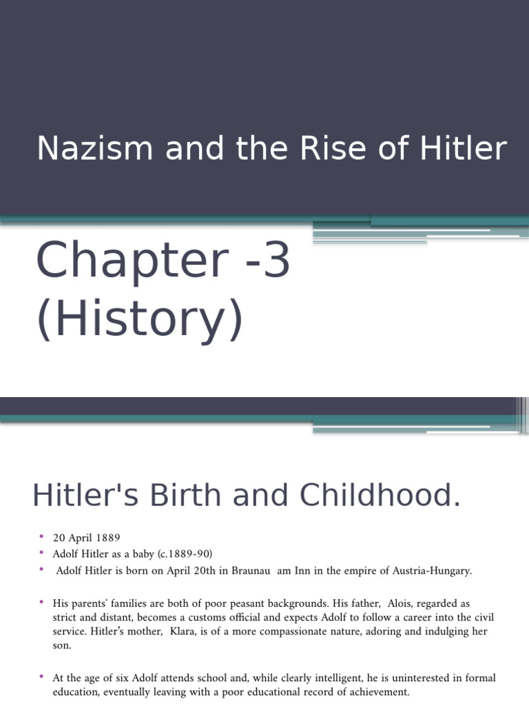 Hitler's Early Life and Political Rise | PDF | Adolf Hitler | World War II