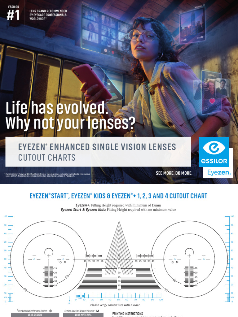 219500_PRO_ZEN-Eyezen_Cutout_Chart | PDF | Optometry | Glass ...